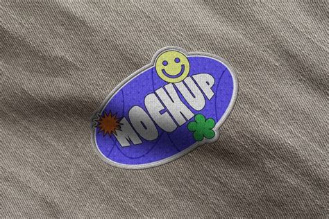 Premium Psd Cool Clothing Patch Mockup
