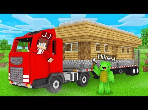 JJ And Mikey Build SECRET BASE Inside TRUCK In Minecraft Maizen