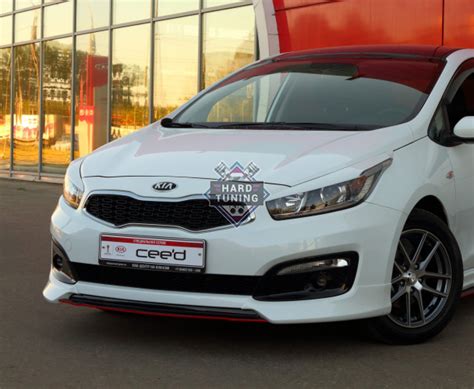 Накладка на передний бампер KIA CEED 2 JD 2015-2018 Рестайлинг. Купить ...