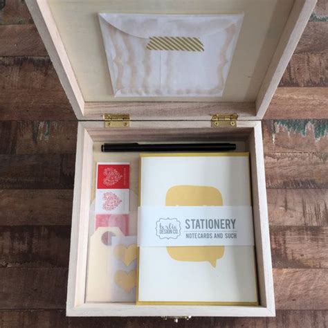 Letter Writing Set With Wooden Box Writing Kit Choose By Terlie Hole