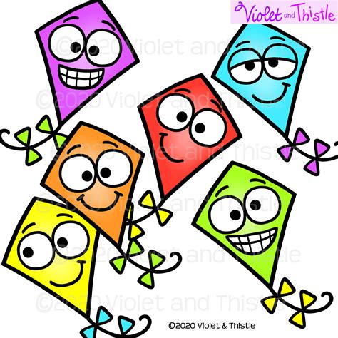 Kite Clipart Super Cute Spring Kites Fun Faces Clip Art Emotion