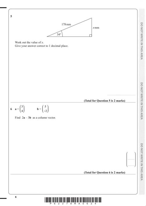 Edexcel Gcse Maths June 2020 Paper 2 Mark Scheme And Answers Maths Knowunity