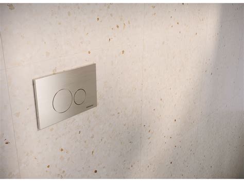 Hideaway Round Button Plate Inwall ABS Brushed Nickel From Reece