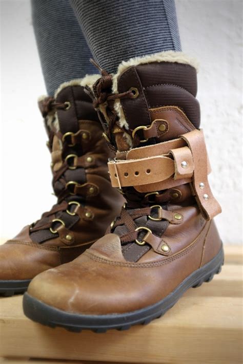 Handmade Tan Leather Boot Strap For Steampunk Pirate Larp And Festivals Vintage Costume