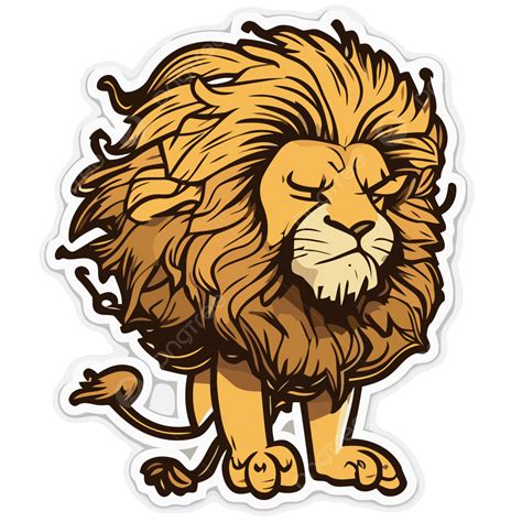 만화 사자 벡터 스티커 데칼 클립 아트 만화 사자 만화 절연 스티커 디자인 상표 Png 일러스트 및 벡터 에 대한 무료 다운로드 Pngtree