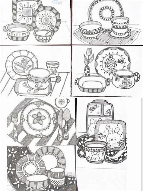 餐具简笔画方法步骤图片（共11张） 简笔画图片大全
