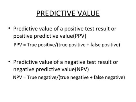Predictive Value And Likelihood Ratio Ppt Medical Tests Medical Health