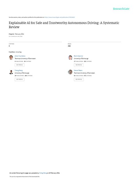 explainable ai for safe and trustworthy autonomous driving repoet pdf
