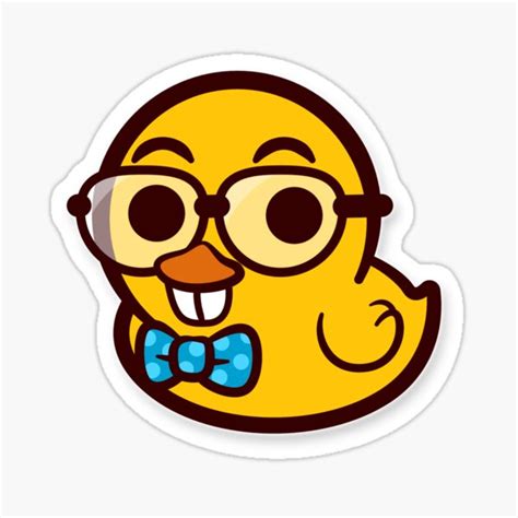Nerd Duck Sticker By Micultoma Redbubble