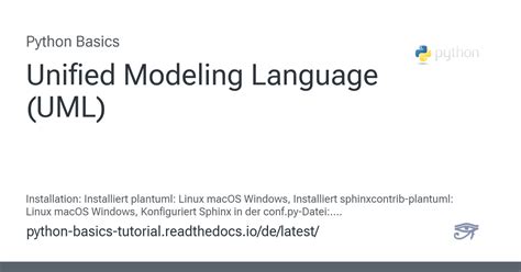 Unified Modeling Language Uml Python Basics