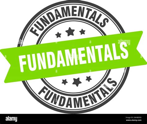 Fundamentals Stamp Fundamentals Round Sign Label On Transparent Background Stock Vector Image