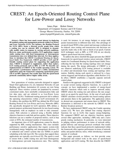 pdf crest an epoch oriented routing control plane for low power and lossy networks