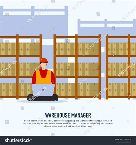 Intelligent Warehouse Management System Logistics Management เวกเตอร์สต็อก ปลอดค่าลิขสิทธิ์