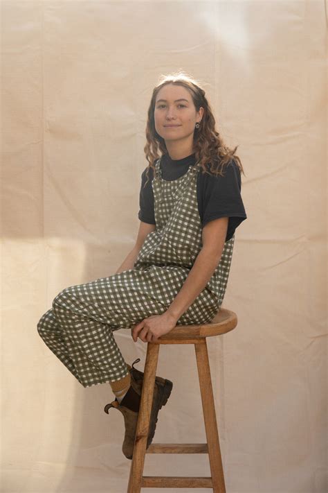Pre Order • Gingham Dungarees Pea Banjaara