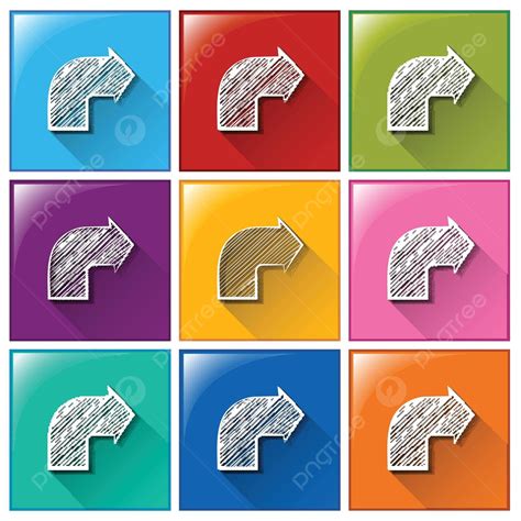 Arrow Icons Set White Background Many Vector Set White Background