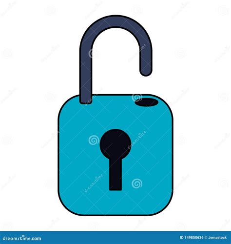 Security Padlock Unlocked Symbol Isolated Stock Vector Illustration Of Lock Covering 149850636