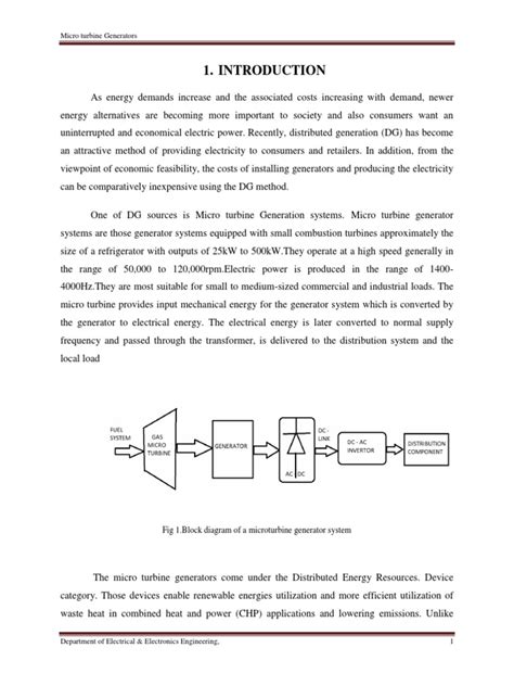 Micro Turbine Generator Pdf Gas Turbine Cogeneration