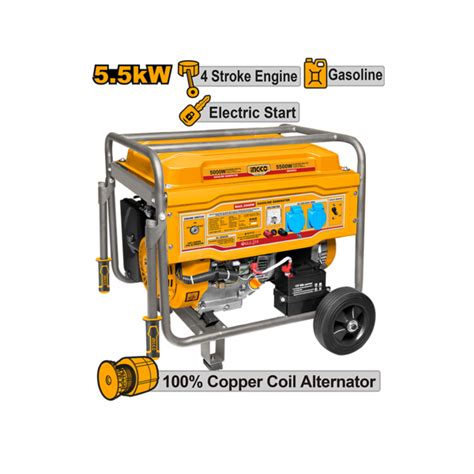 გენერატორი დიზელის ძრავზე 5 კვტ Ingco Gde50001 Ingco