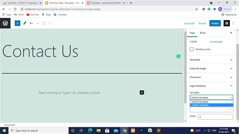 How To Create Custom Template In Wordpress For Beginners Myprograming