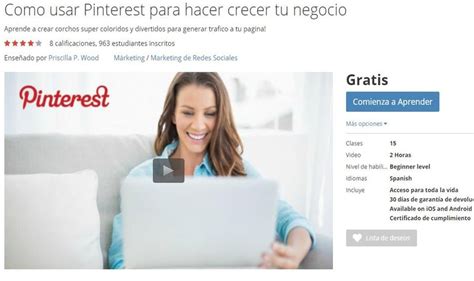Curso Gratis Aprende El Uso De Pinterest Para Hacer Crecer Tu Negocio