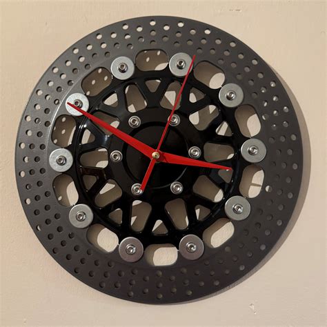 Motorcycle Brake Disc Clock Brj Fabrications Candle Holders Wall