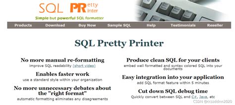 Sql Pretty Printersql Pretty Printer 注册码 Csdn博客