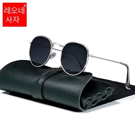 Leonlion 라운드 레트로 선글라스 남성용여성용 라운드 빈티지 선글라스 럭셔리 안경 남성용 금속 안경 Uv400 Aliexpress