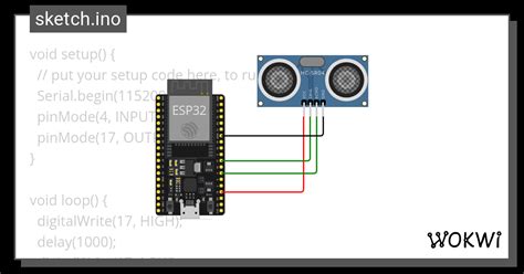 Ultra Sonic Sensor Wokwi Esp32 Stm32 Arduino Simulator