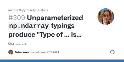 Unparameterized `npndarray` Typings Produce Type Of Is Partially Unknown Pyright Type