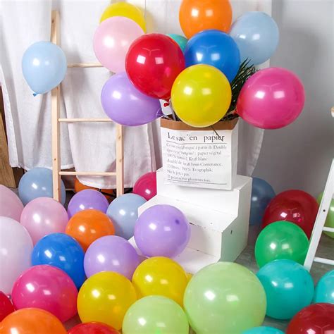 100 팩 풍선 모듬 색상 10 라텍스 풍선 여러 가지 빛깔의 풍선 파티 장식 베이비 샤워 생일 파티 용품 Aliexpress