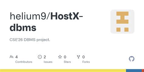 Github Helium9hostx Dbms Cse26 Dbms Project