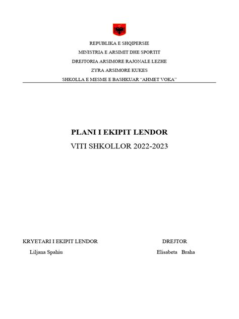 Ekipi Lendor 2022 2023 Pdf