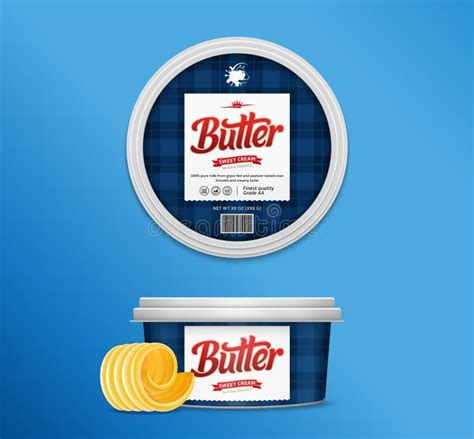 Vector Butter Package Design Stock Vector Illustration Of Identity