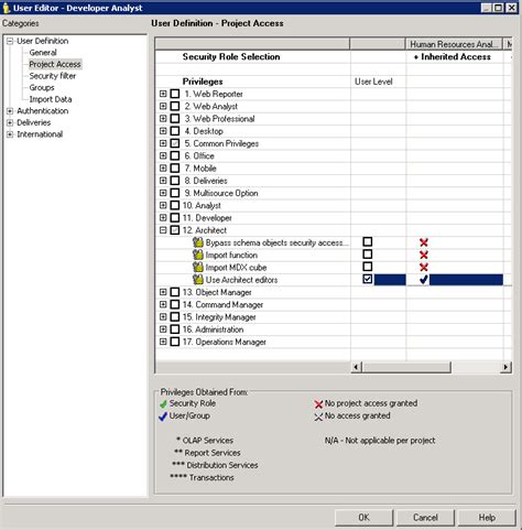 Kb30115 How Can The Option Export Project Schema Be Activated For A Microstrategy User In