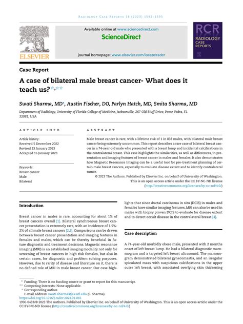 Pdf A Case Of Bilateral Male Breast Cancer What Does It Teach Us