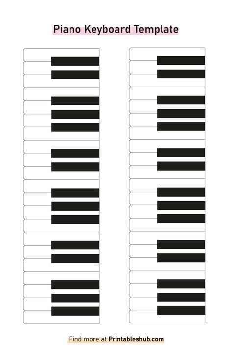 Free Printable Piano Keyboard Template Printable Templates