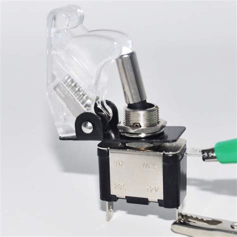 ASW 07D Auto Racing Car Boat Truck Illuminated Led Toggle Switch With Ty Aircraft Flip Up Cover