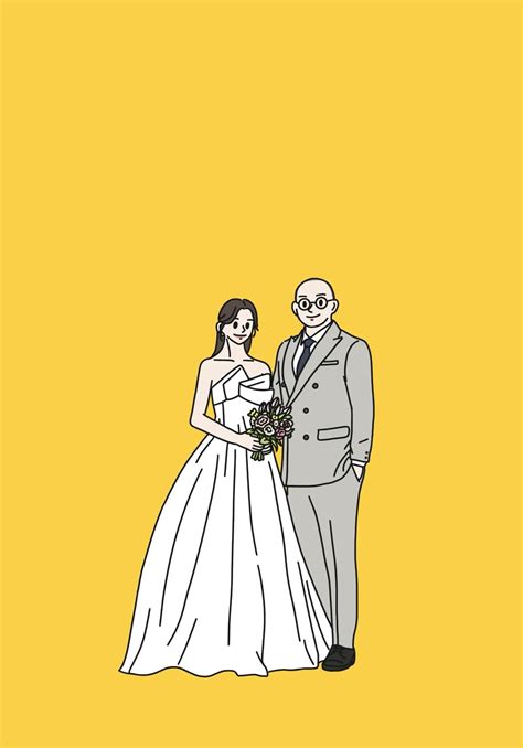 웨딩사진 라인드로잉10 일러스트 포트폴리오 크몽