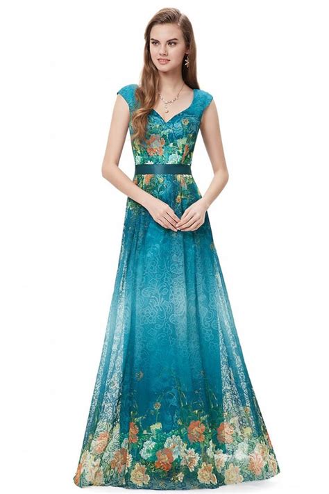 Shop Floral Lace Long Formal Evening Party Dress Online Sheprom Offers