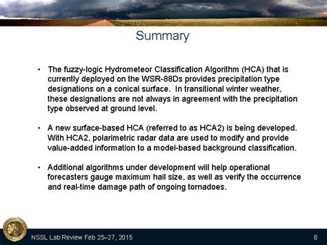 Hydrometeor Classification Algorithm 2 Hca 2 Terry Schuur