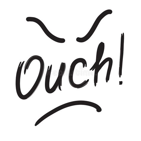 Ouch Quote Lettering Calligraphy Inspiration Graphic Design
