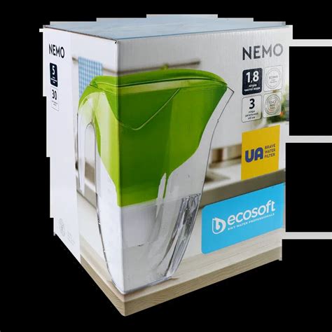 Фільтр глечик Ecosoft Немо аква грін 1 8 л шт онлайн супермаркет «Сільпо