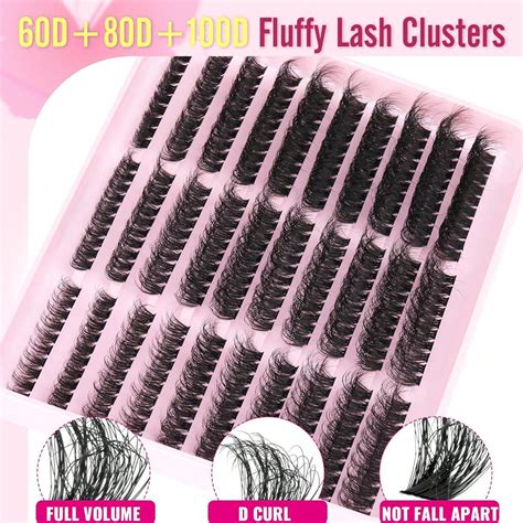 5d Fluffy Lash Extension D Dd Curl Lash Clusters 8 16mm Natural Thick Eyelash Extension 60d 80d