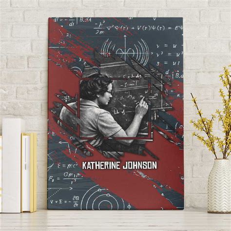 Katherine Johnson Canvas Wall Art With Chalkboard Math Scene Verify