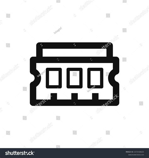 Ram Line Icon Random Access Memory Stock Vector Royalty Free