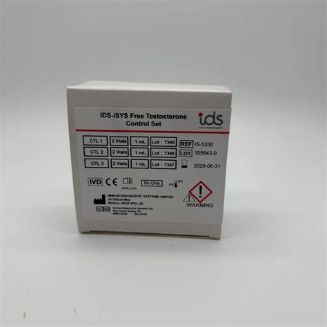 Control Set IDS ISYS Free Testosterone Calidad Para Ensayos Hormonales