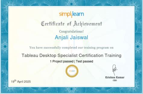 Tableau Datavisualization Certificationunlocked Analyticswithimpact Anjali Jaiswal 10