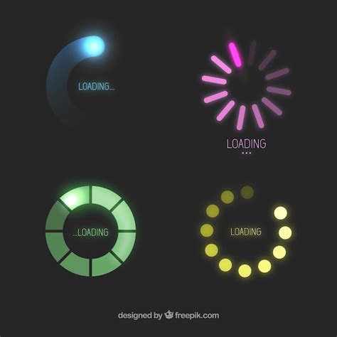 Premium Vector Colorful Loading Icons