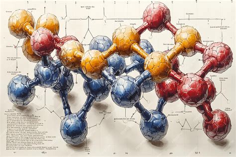 Biochemistry Mind Map Showcasing Atomic Structure Of Lipid Molecular