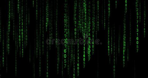 Rain Of Symbols On Black Background Raining Code Effect Animation